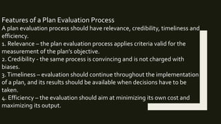 Monitoring and Evaluation of Plan | PPTX