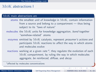 Self-Organising News Management: The Molecules of Knowledge Approach ...