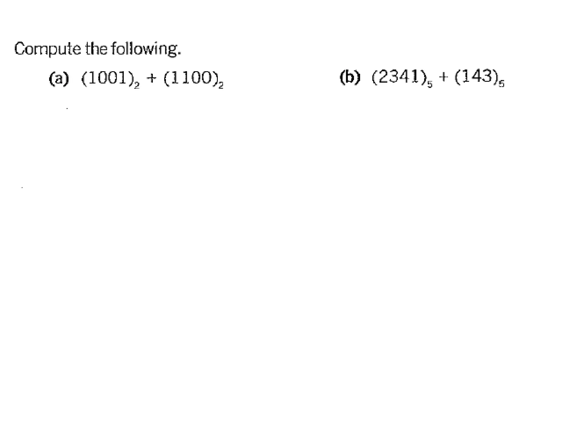 Maths Olympiad - Bases other than Ten | PPSX