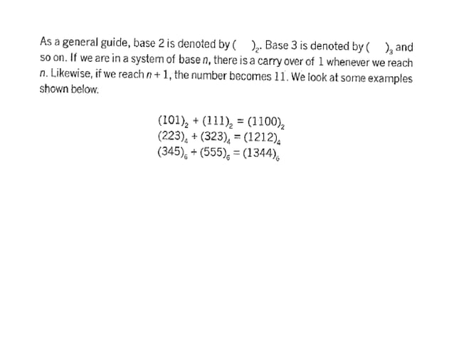 Maths Olympiad - Bases other than Ten | PPT