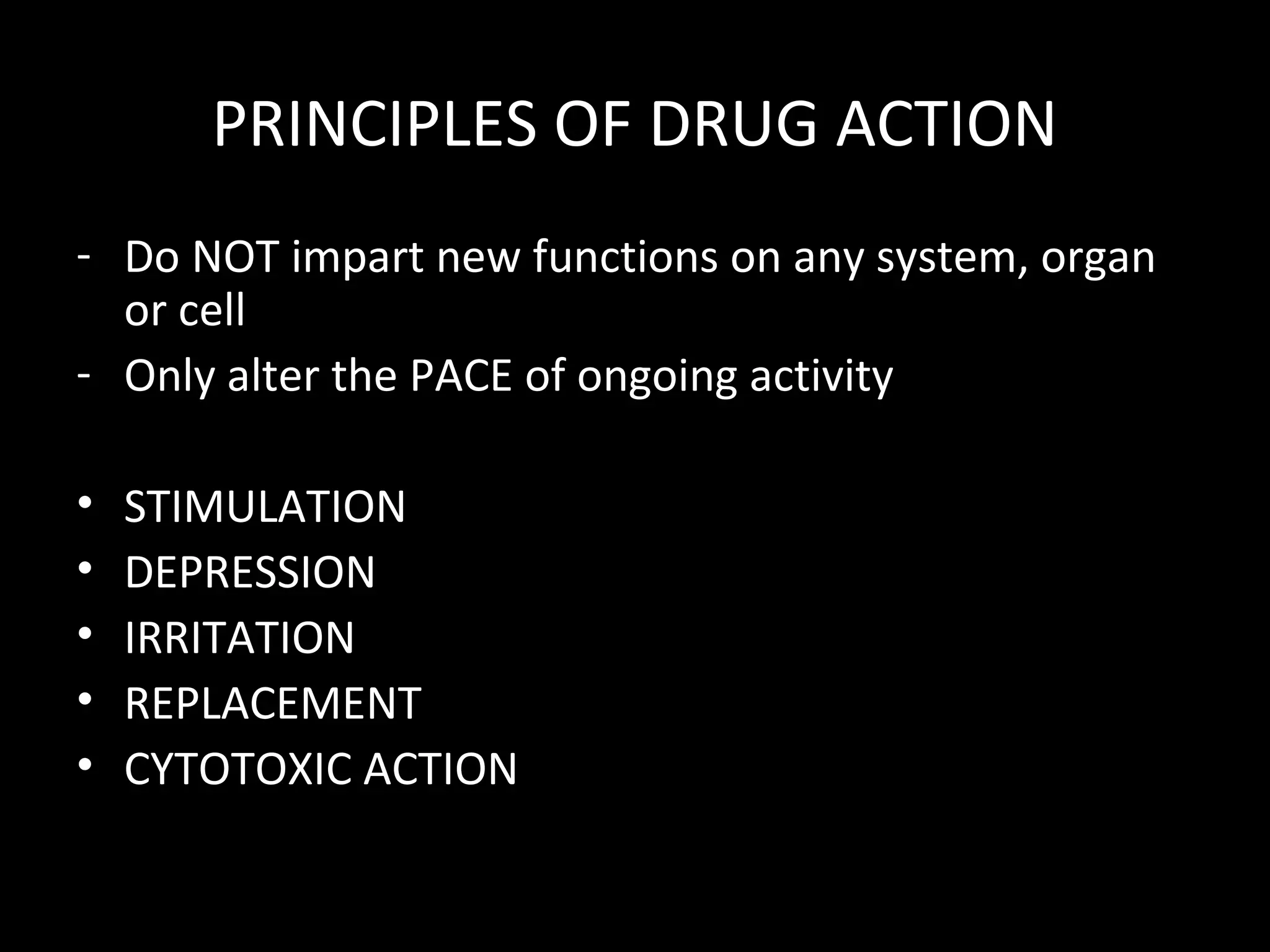 mechanism of action of drugs | PPT