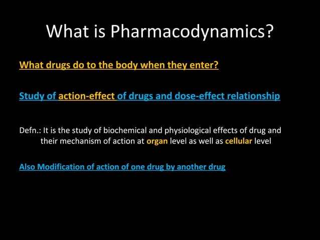 mechanism of action of drugs | PPT | Biological Sciences | Science