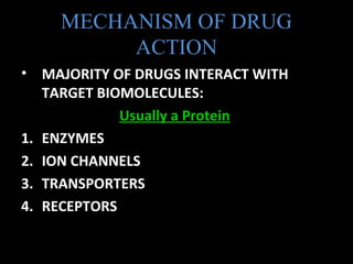 mechanism of action of drugs | PPT