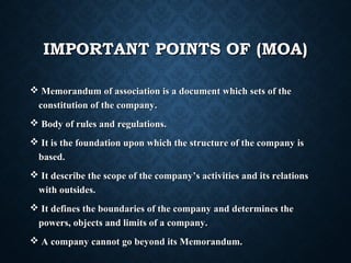 Memorandum of Association | PPT