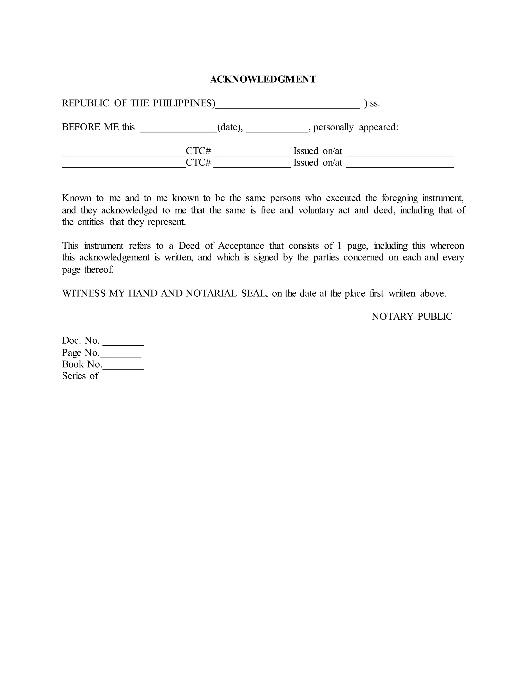 Moa deeds-template | DOC