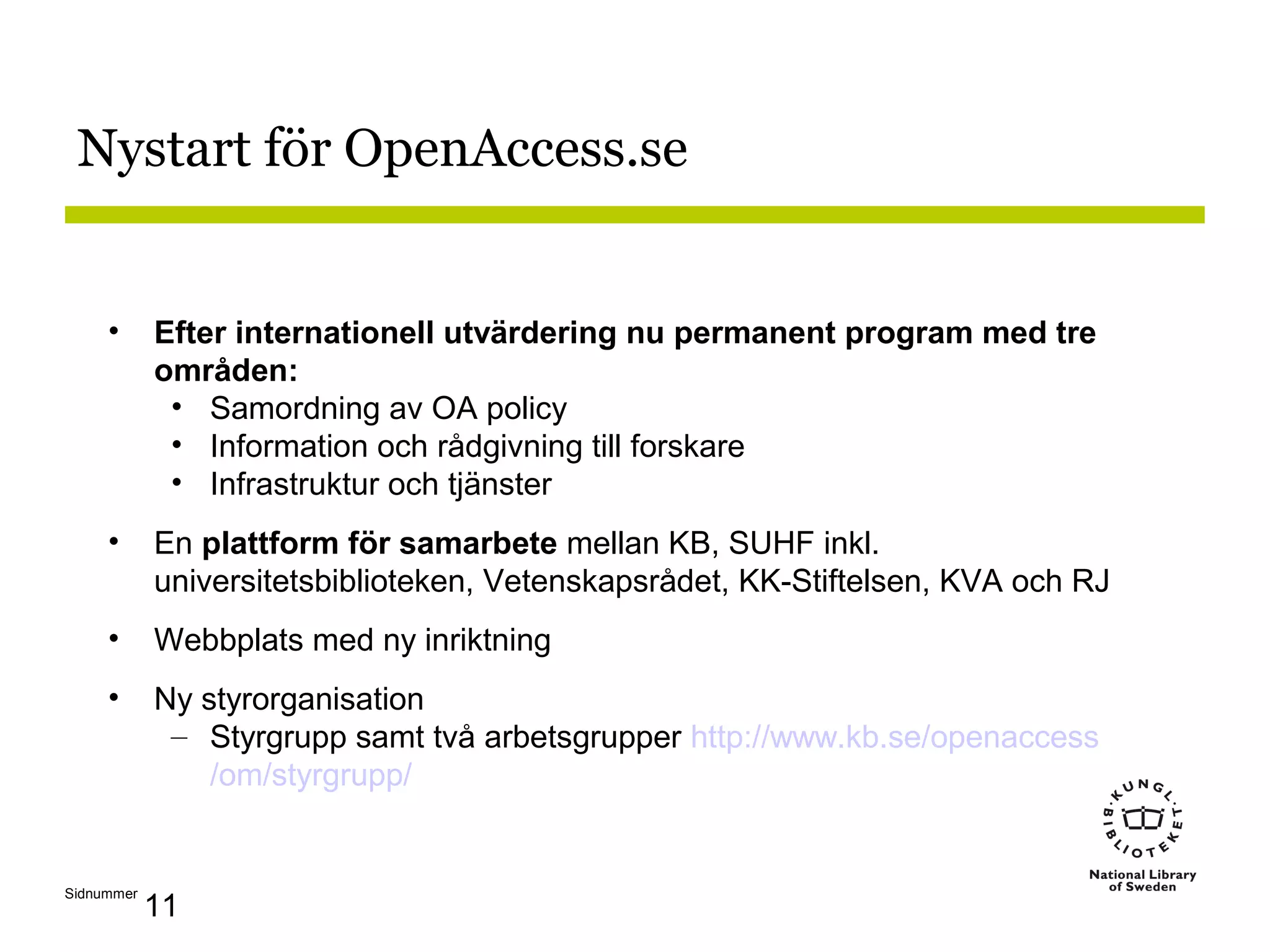 OpenAIRE Moa inledning jh | PPT | Science