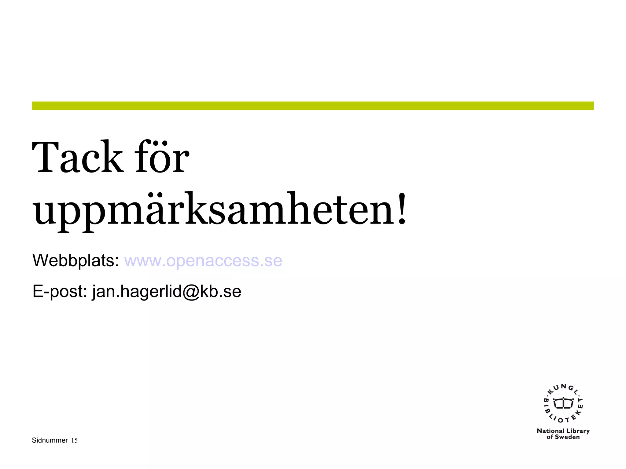 OpenAIRE Moa inledning jh | PPT | Science