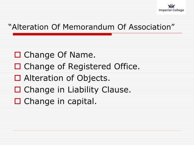 MOA & AOA Indian Companies Act | PPT