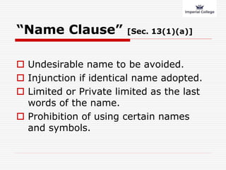 MOA & AOA Indian Companies Act | PPT