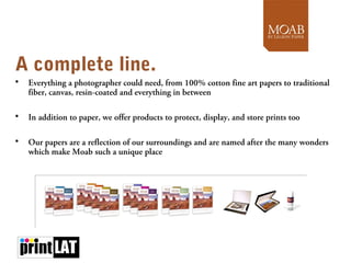 Moab line of medias by PrintLAT | PPT