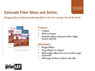 Moab line of medias by PrintLAT | PPT