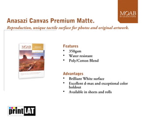 Moab line of medias by PrintLAT | PPT
