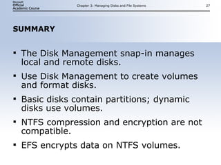 Microsoft Windows XP/OS Chapt03 | PPT