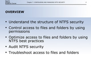IT103 Microsoft Windows XP/OS Chap07 | PPT