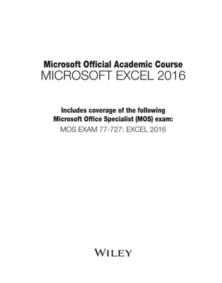 Moac excel 2016_core | PDF