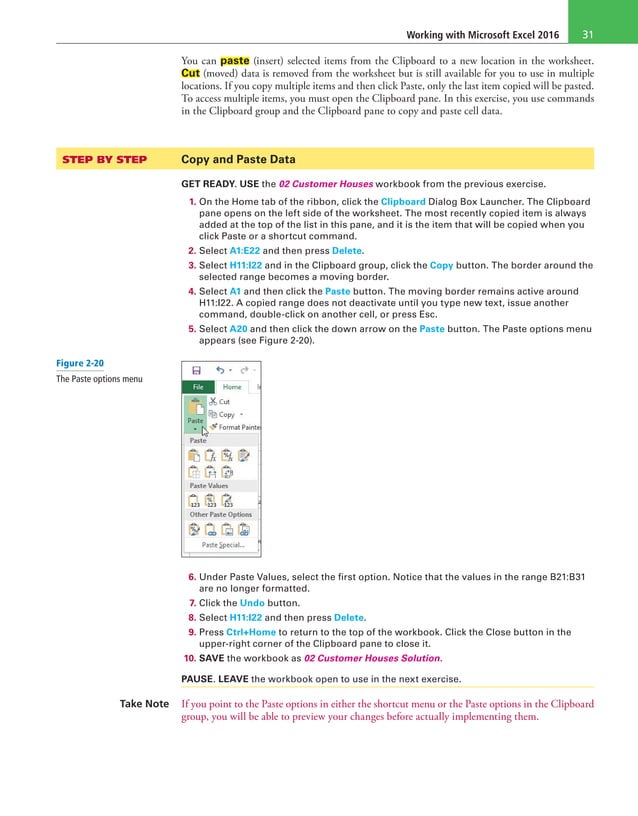 Moac excel 2016_core | PDF
