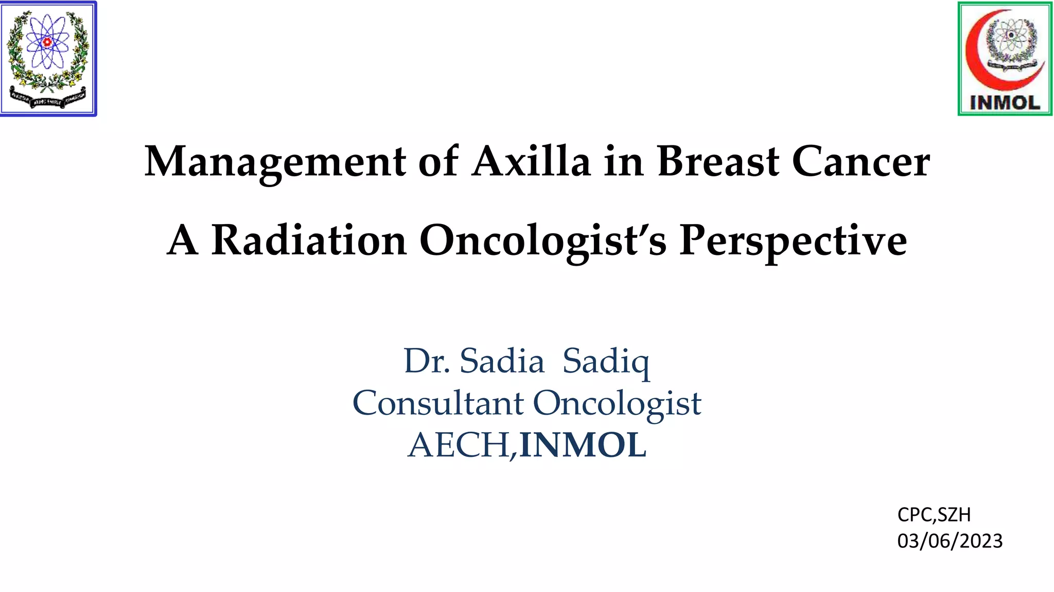 management of axilla in ca breast | PPTX