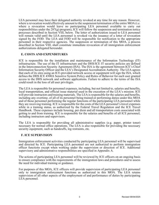 ICE 287(g) Memorandum of Agreement (MOA) | PDF