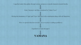 Mode of Action of VAMANA KARMA according to Ayurveda. | PPTX