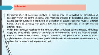 Mode of Action of VAMANA KARMA according to Ayurveda. | PPTX