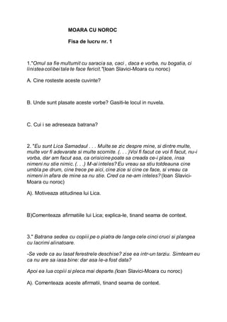 Moara fisa | DOCX