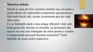Moartea stelelor | PPTX