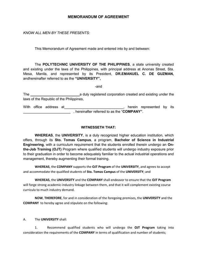 Moa template2013 short | DOCX | Postgraduate Education | College Education
