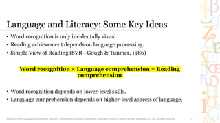 Speech to Print: Language Essentials for Teaching Reading | PPTX