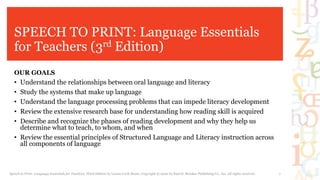 Speech to Print: Language Essentials for Teaching Reading | PPTX