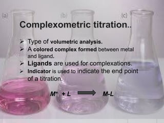 Complexometric titrations with EDTA | PPTX