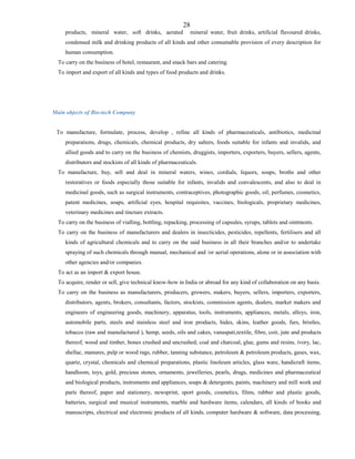 Format Of Main Object Clause of Various Types of Companies as Per ...
