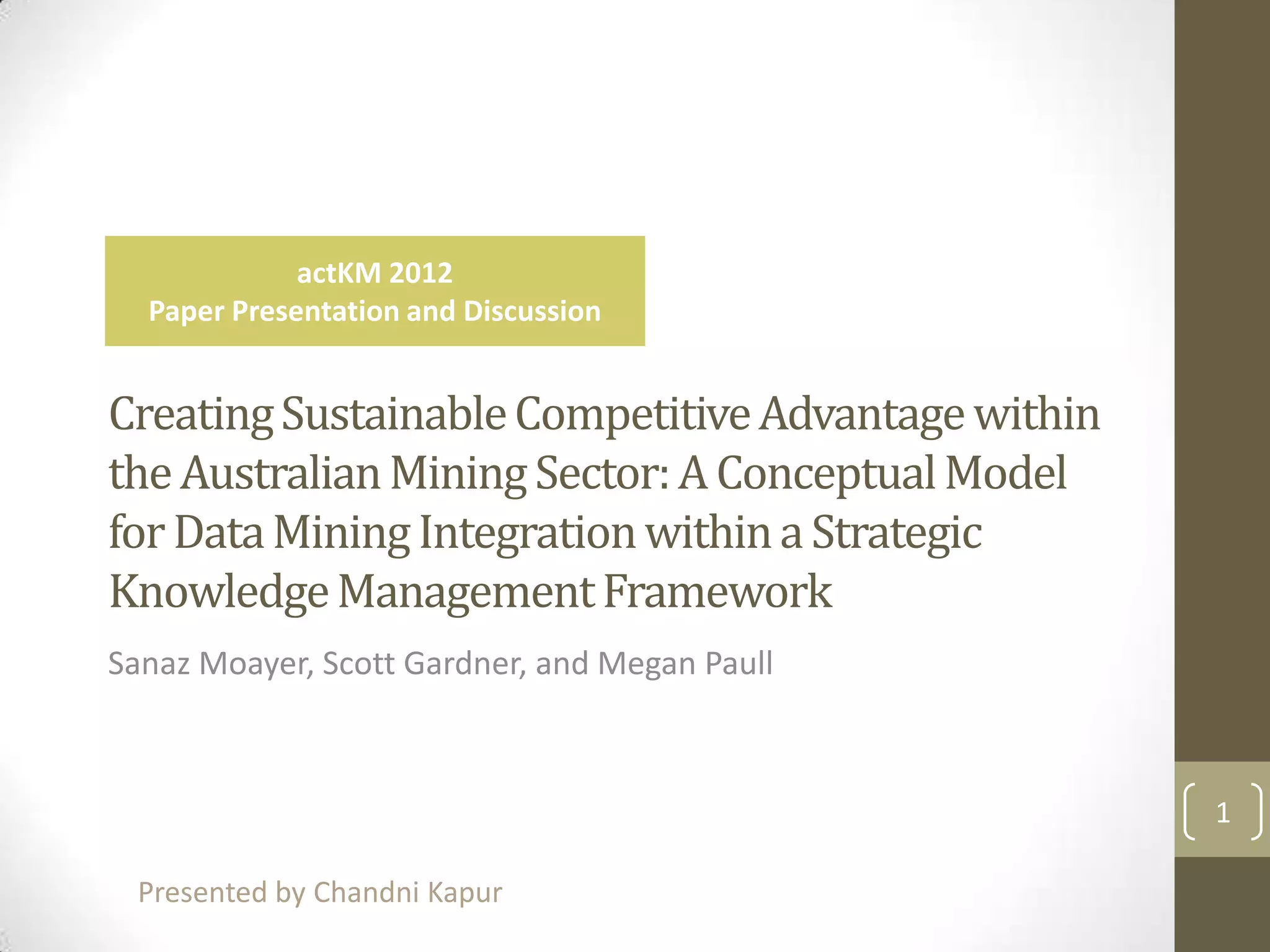 Moayer kapur sustainable advantage | PPT