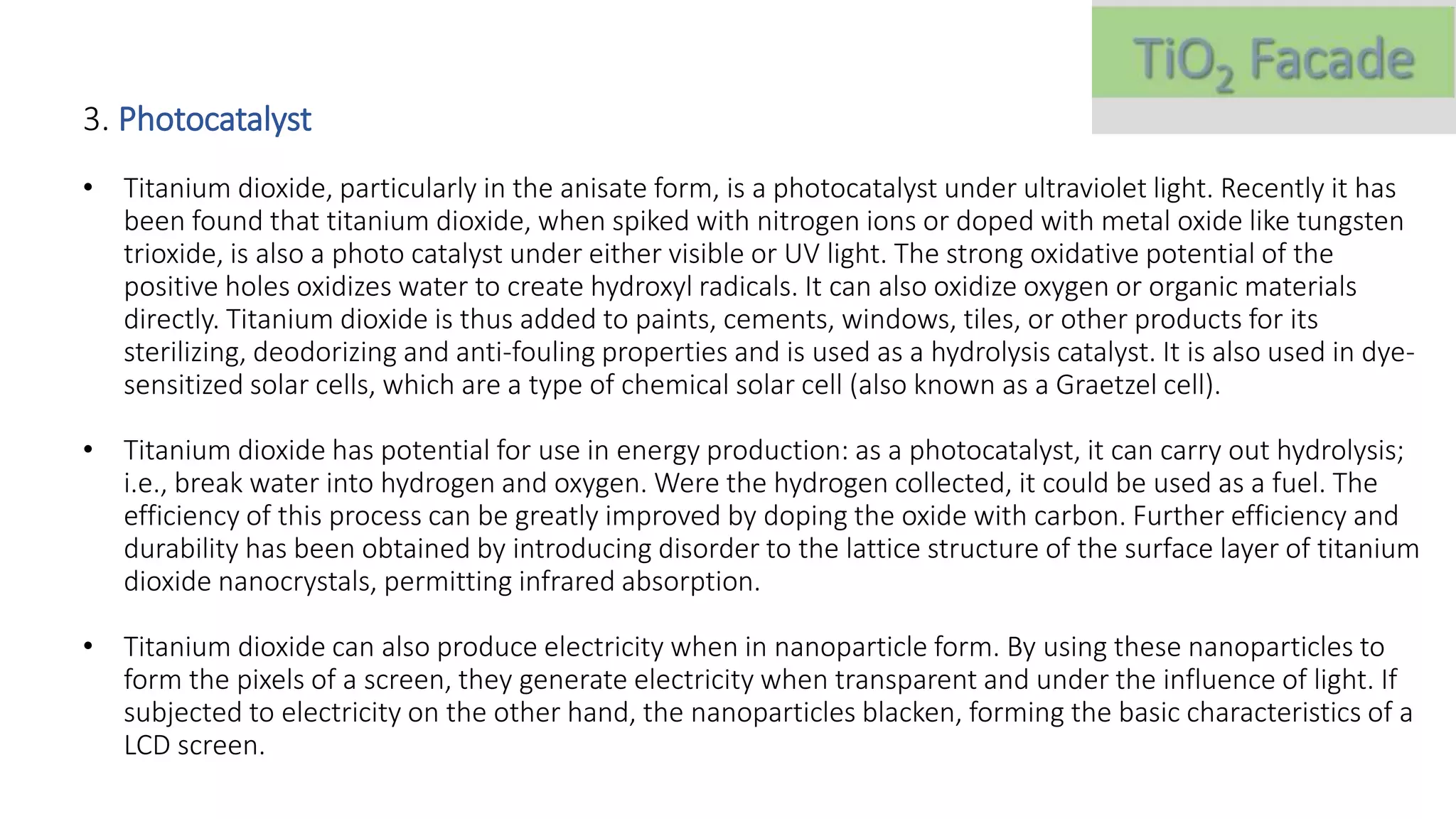 Titanium dioxide facad | PPTX