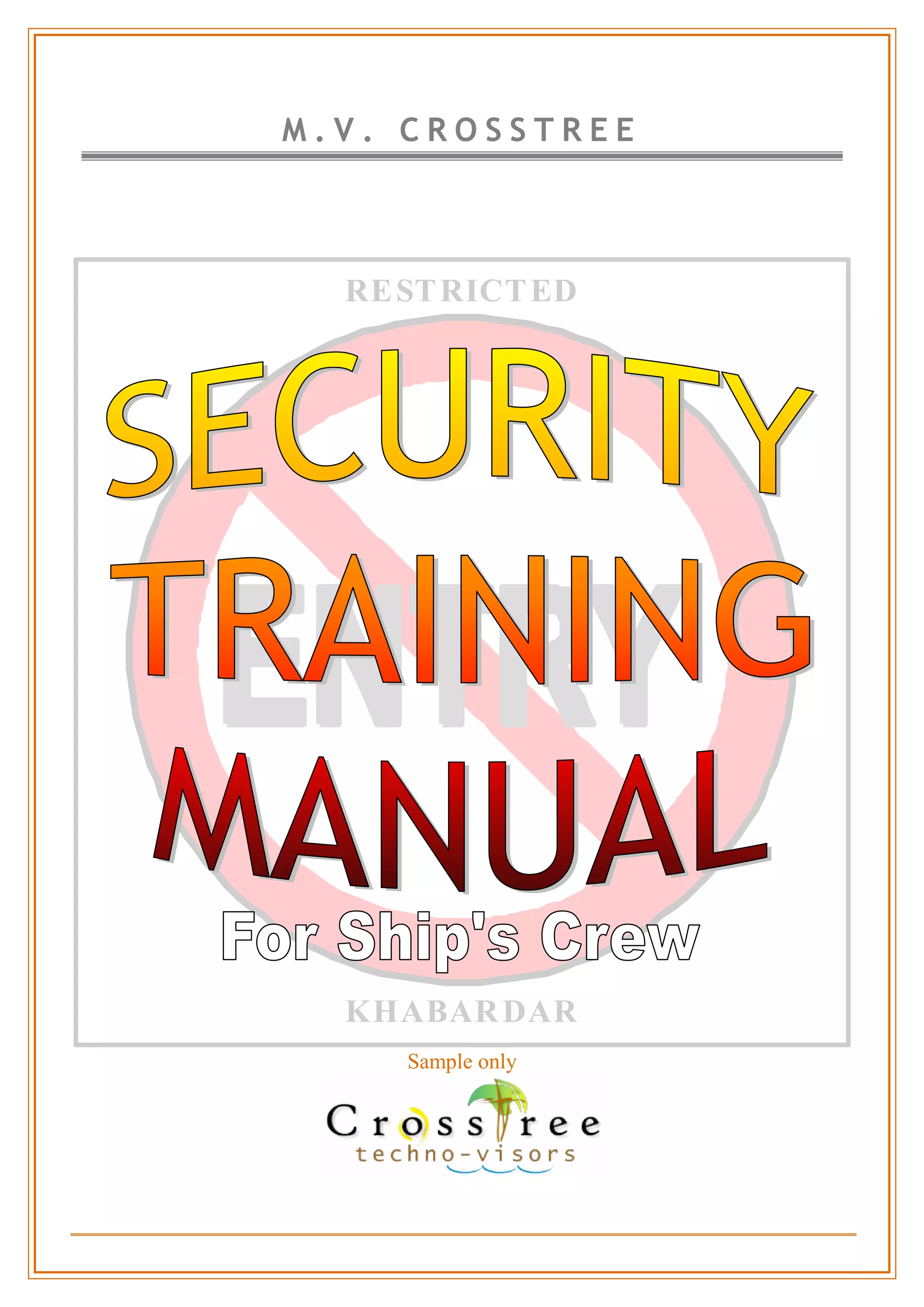 Ship Security Training Manual (Sample) | PDF