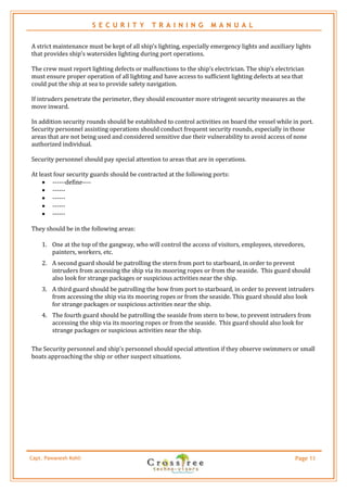 Ship Security Training Manual (Sample) | PDF