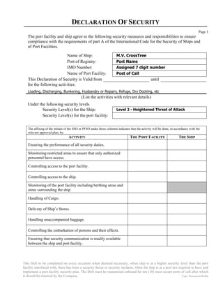 Ship Security Training Manual (Sample) | PDF