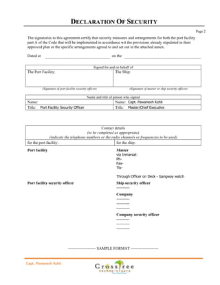 Ship Security Training Manual (Sample) | PDF