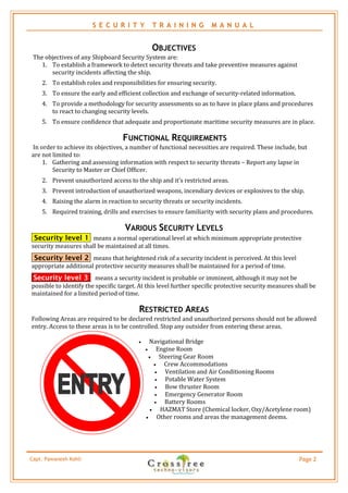 Ship Security Training Manual (Sample) | PDF