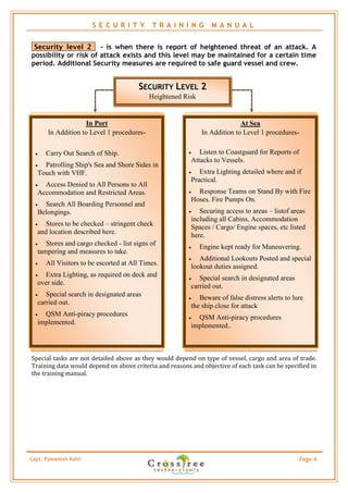 Ship Security Training Manual (Sample) | PDF