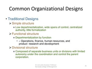 Organization Structure, Design and Development | PPTX