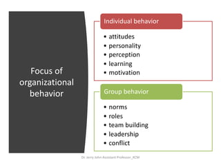 Introduction to Organization Behavior | PDF