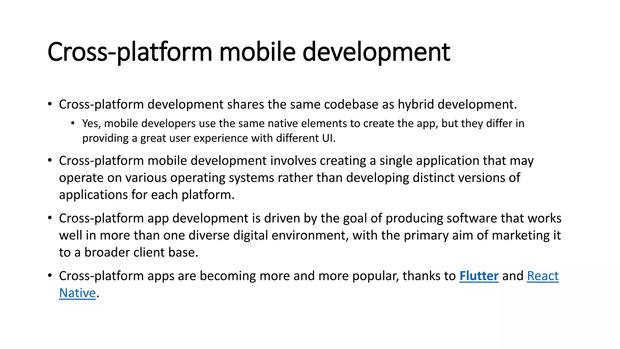 Mobile Application Development class 001 | PPTX