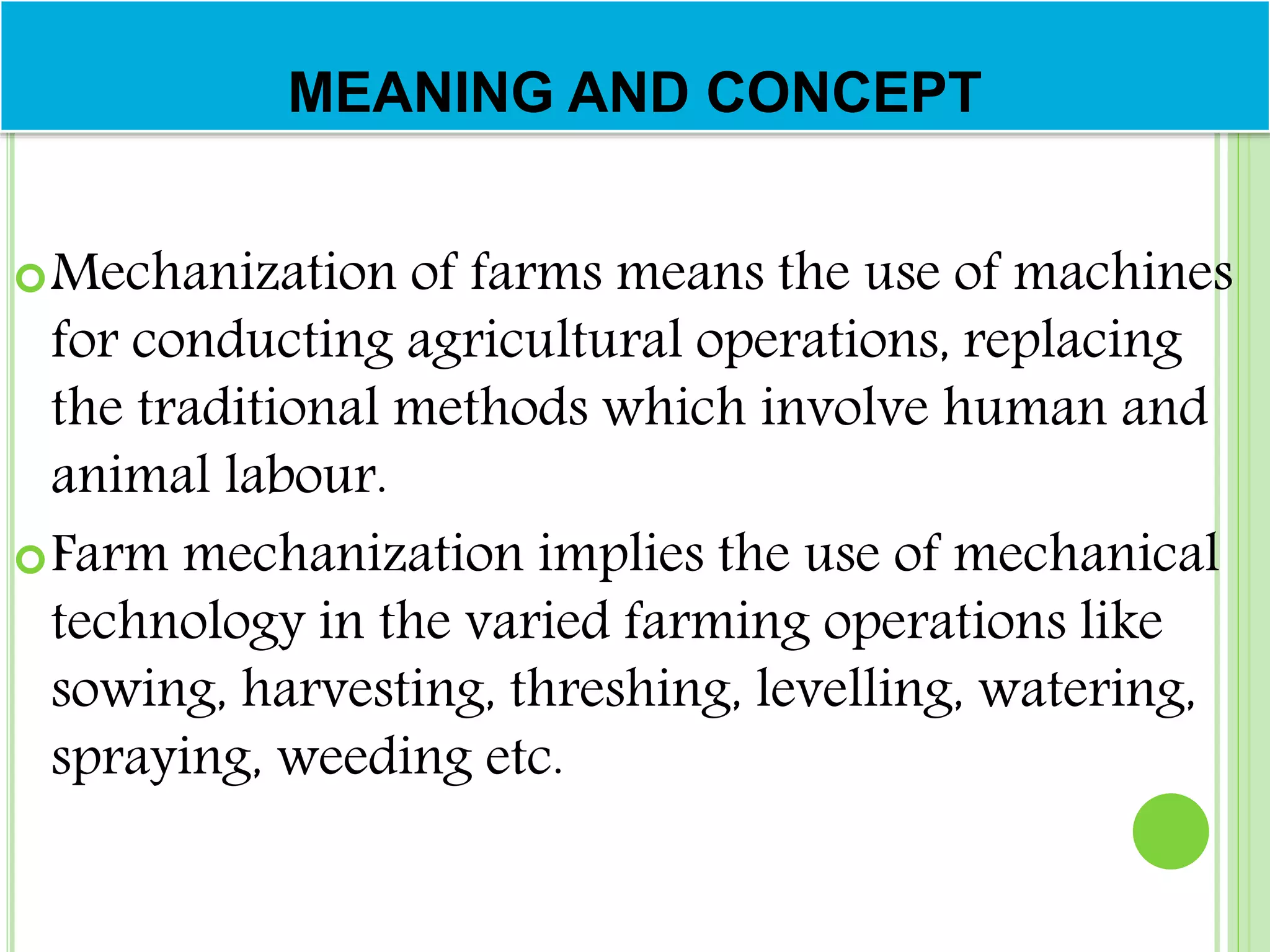farm mechanization | PPTX