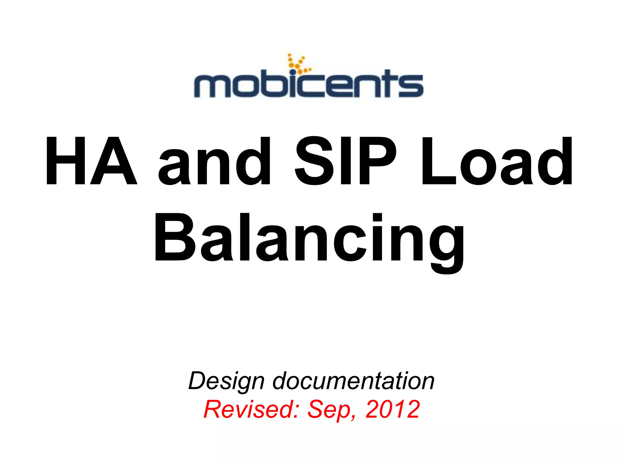 Mobicents Summit 2012 - Vladimir Ralev - Mobicents Load Balancer and ...