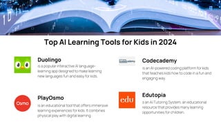 Best AI Learning Tools for Kids in 2024 - A Parent's Guide | PPT