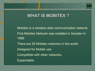 Mobicom (Mobitex) Presentation (1998) | PPT