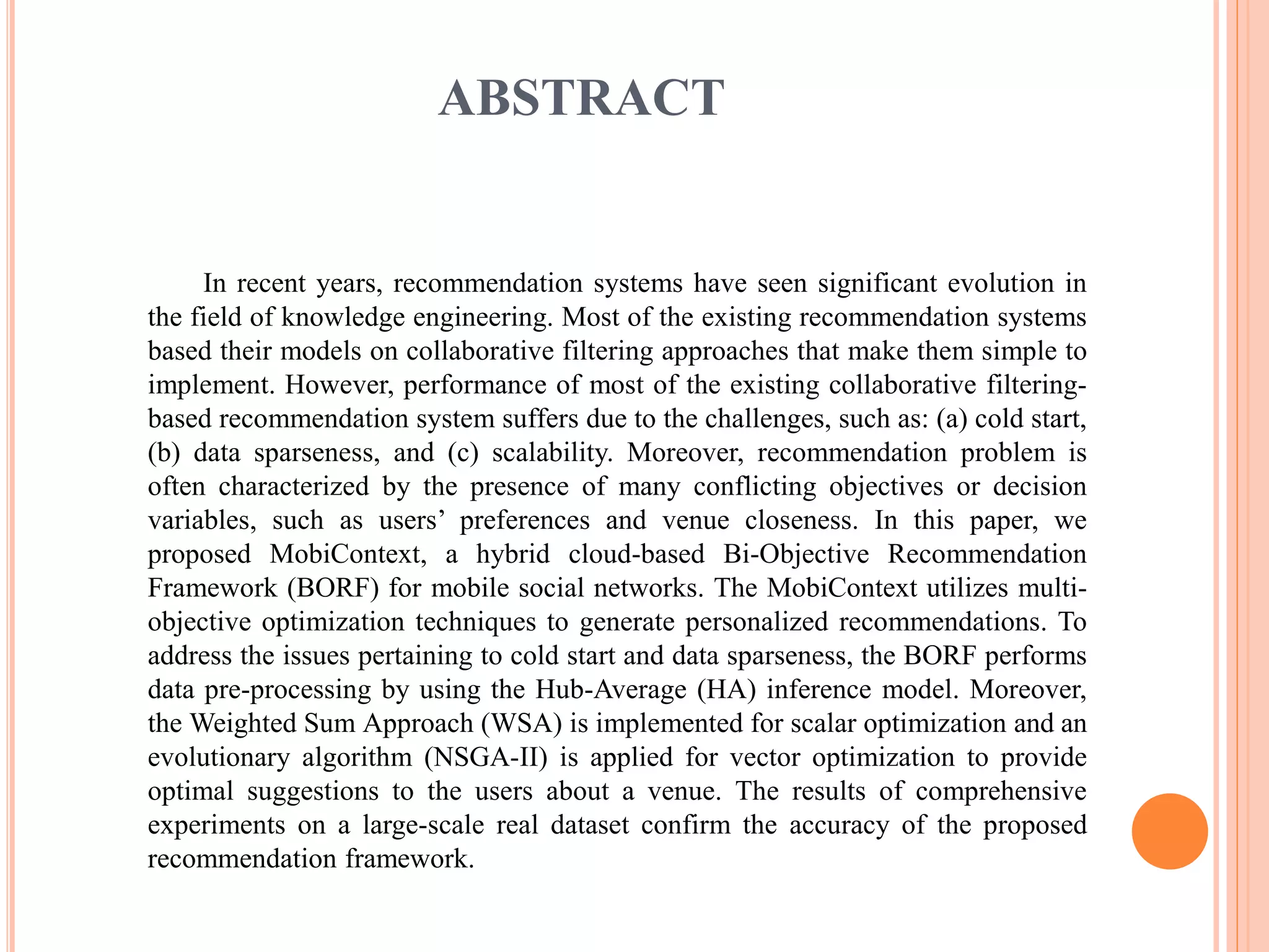 Mobi Context A Context Aware Cloud Based Venue Recommendation Framework Ppt