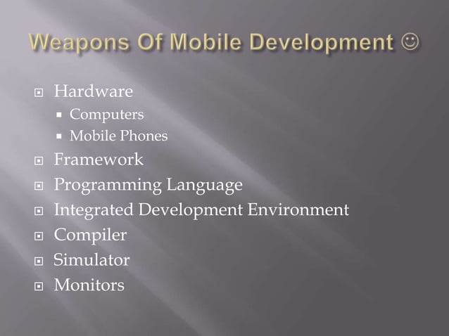 Introduction To Mobile Application Development | PPTX