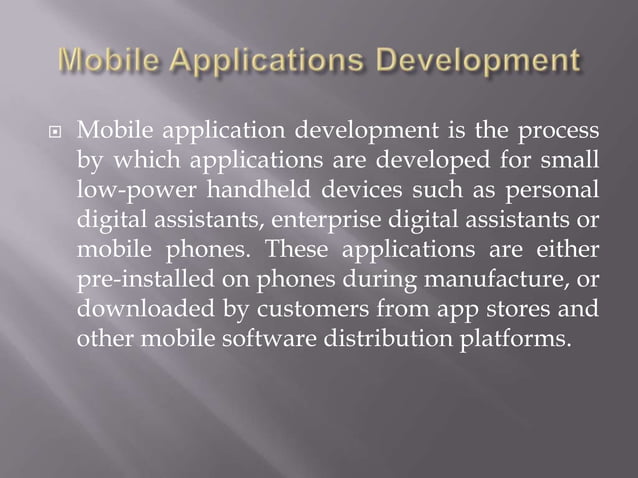 Introduction To Mobile Application Development | PPTX