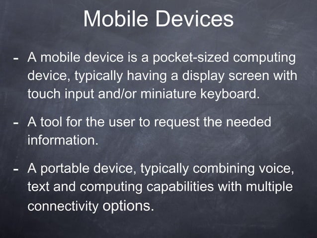 Mobile devices presentation | PPT